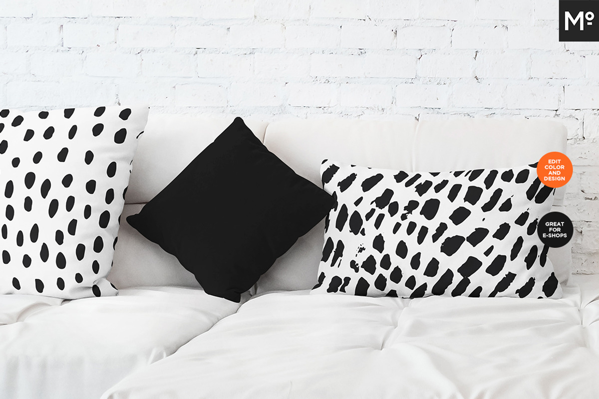 Throw Pillows Mock-ups Set, a Household Mockup by Mocca Mockups Store