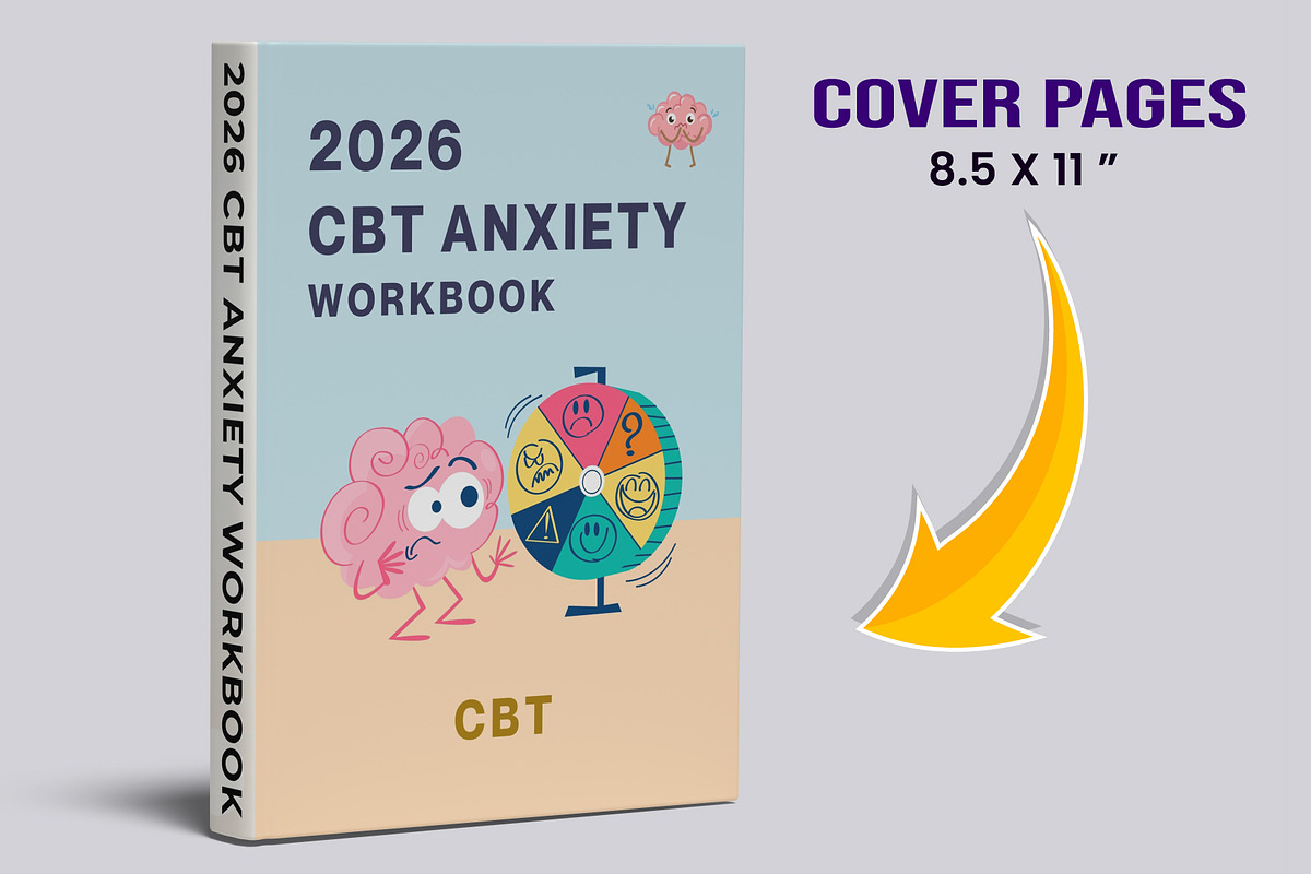 The 2026 CBT Anxiety Workbook, a Stationery Template by Designmela01