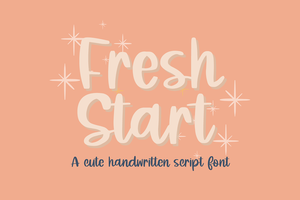 Fresh Start, Cute Handwritten Font