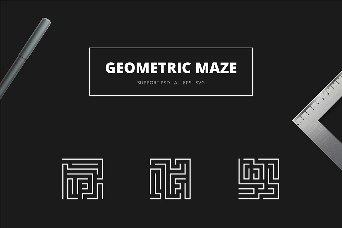Geometric Maze Logos + Templates, a Branding & Logo Template by ...