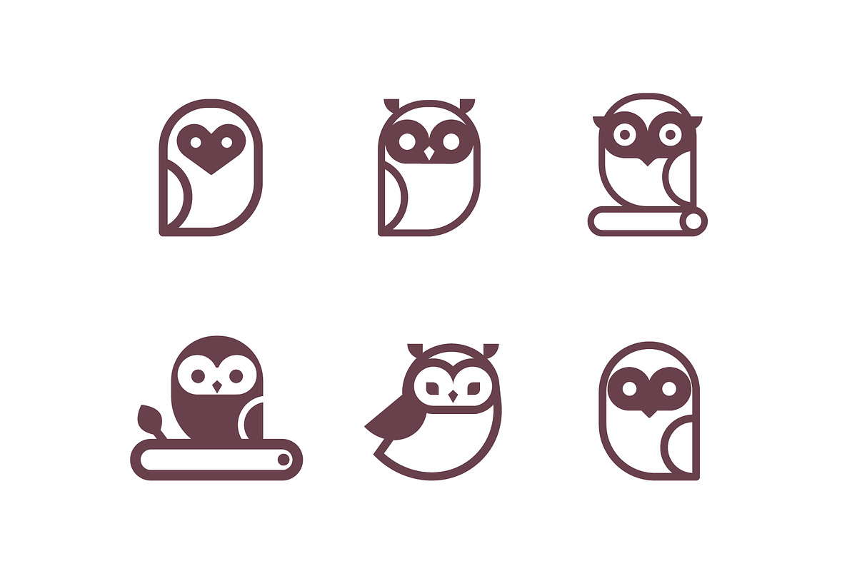 400 Owl vector icon set, an Outline Icon by Vector_Art