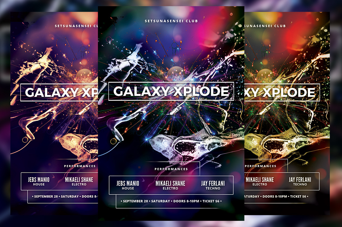 Galaxy Xplode Flyer, a Flyer Template by KiraYamato Design Studio ...