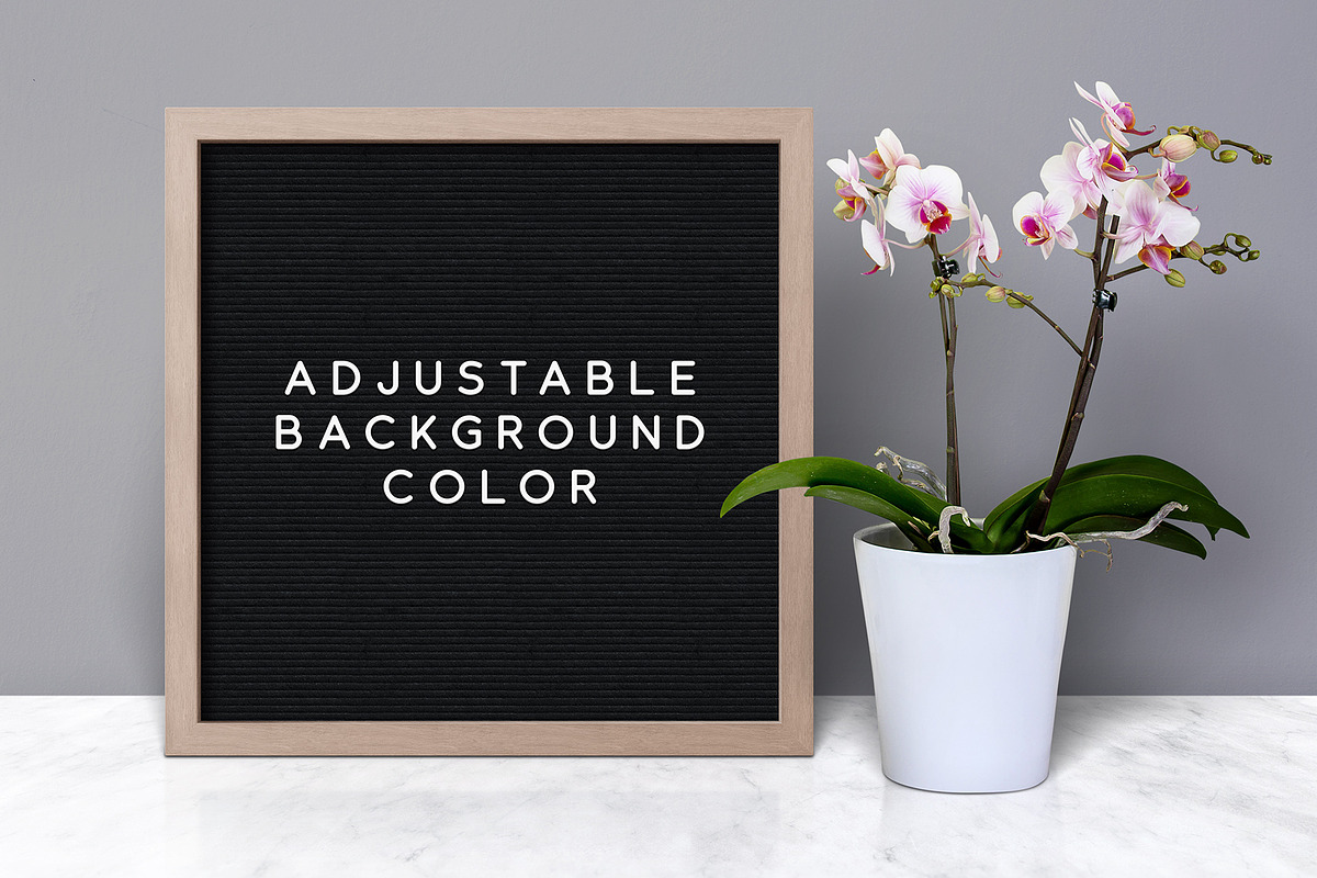 Letter Board Mockup for Photoshop, a Mockup by Medialoot