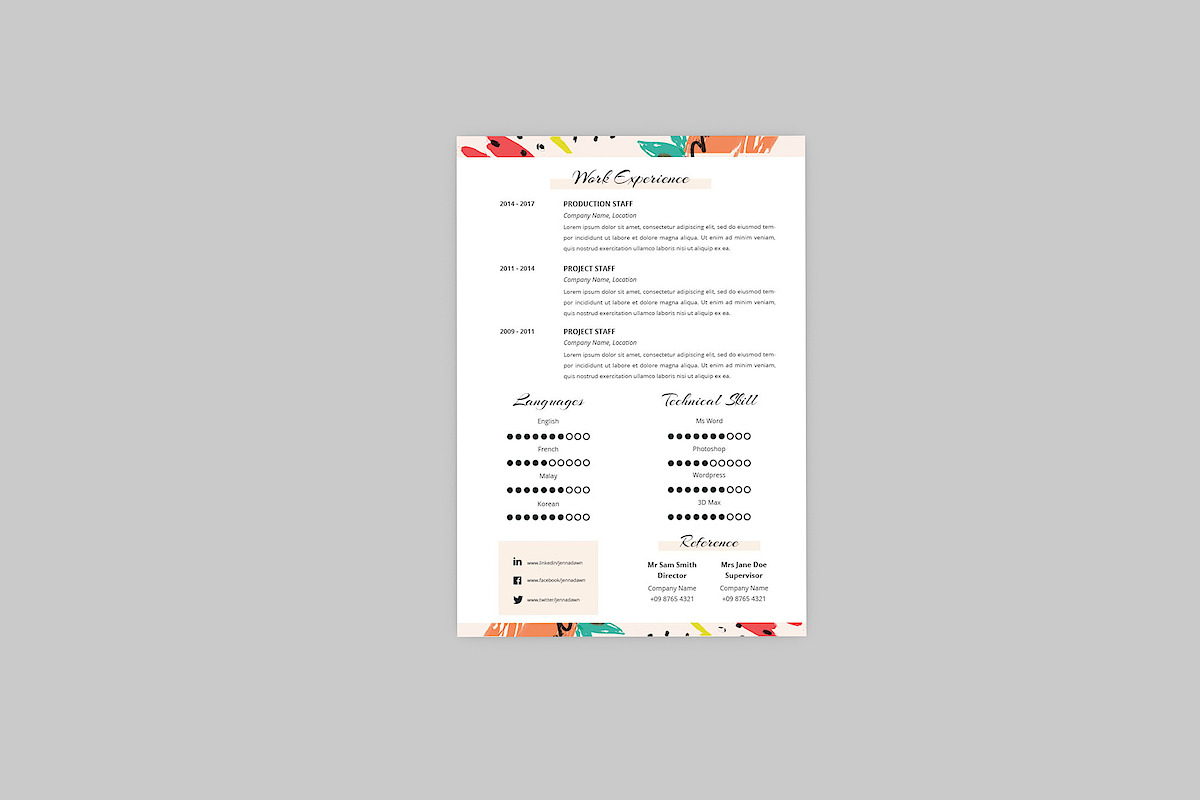CV Red Resume Designer, a Resume Template by AQR Studio