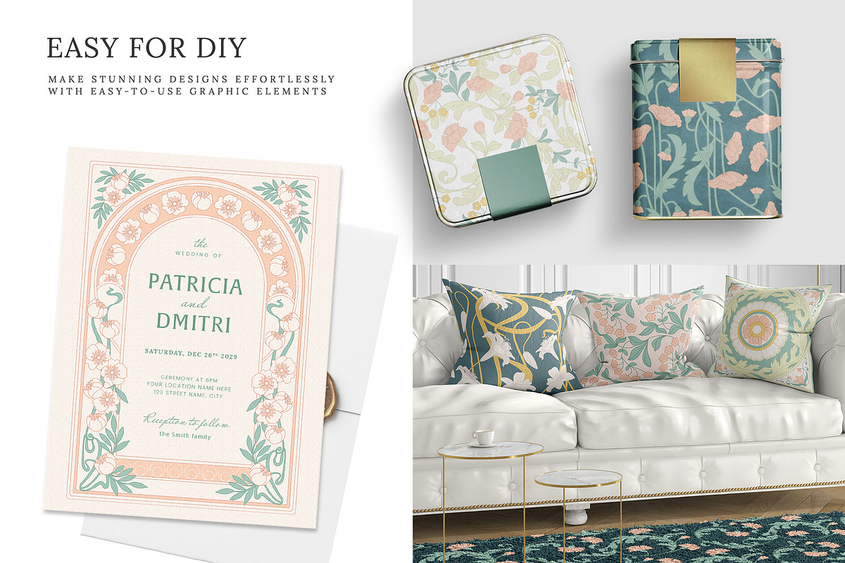 Art Nouveau Collection, an Object Graphic by DesignerCandies