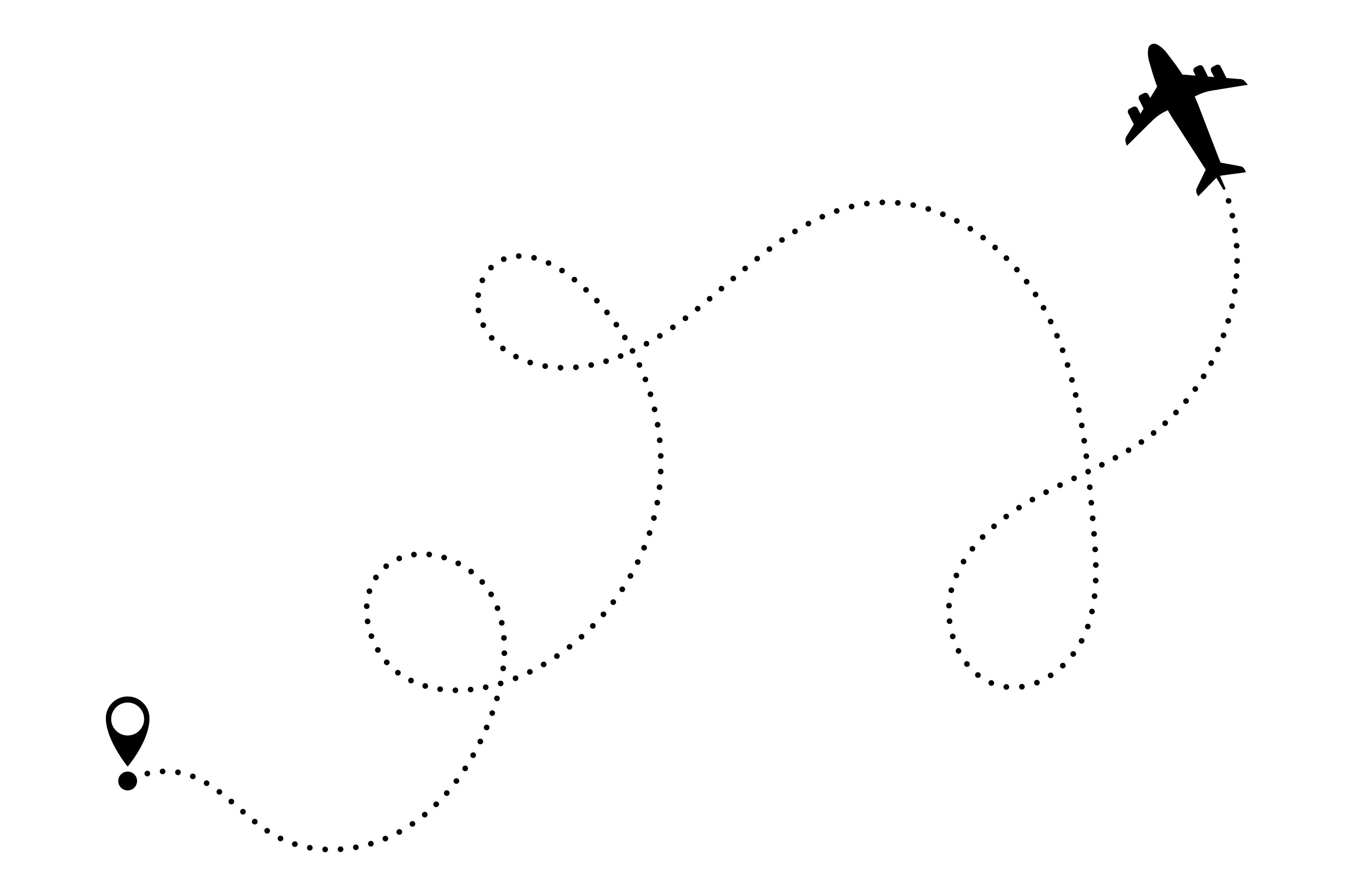 Airplane flight path. Travel flight, a Background Graphic by winwin.art