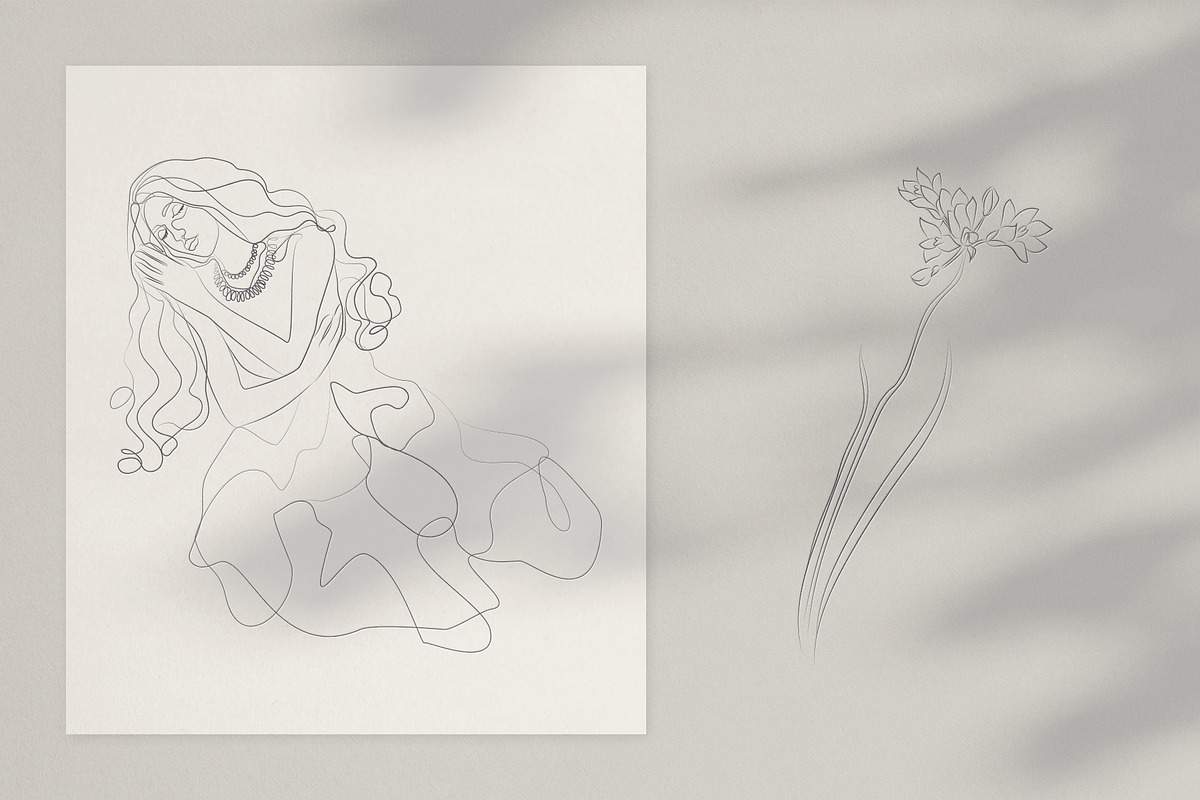 The Touch. Line Art Collection, a Person Illustration by le-genda