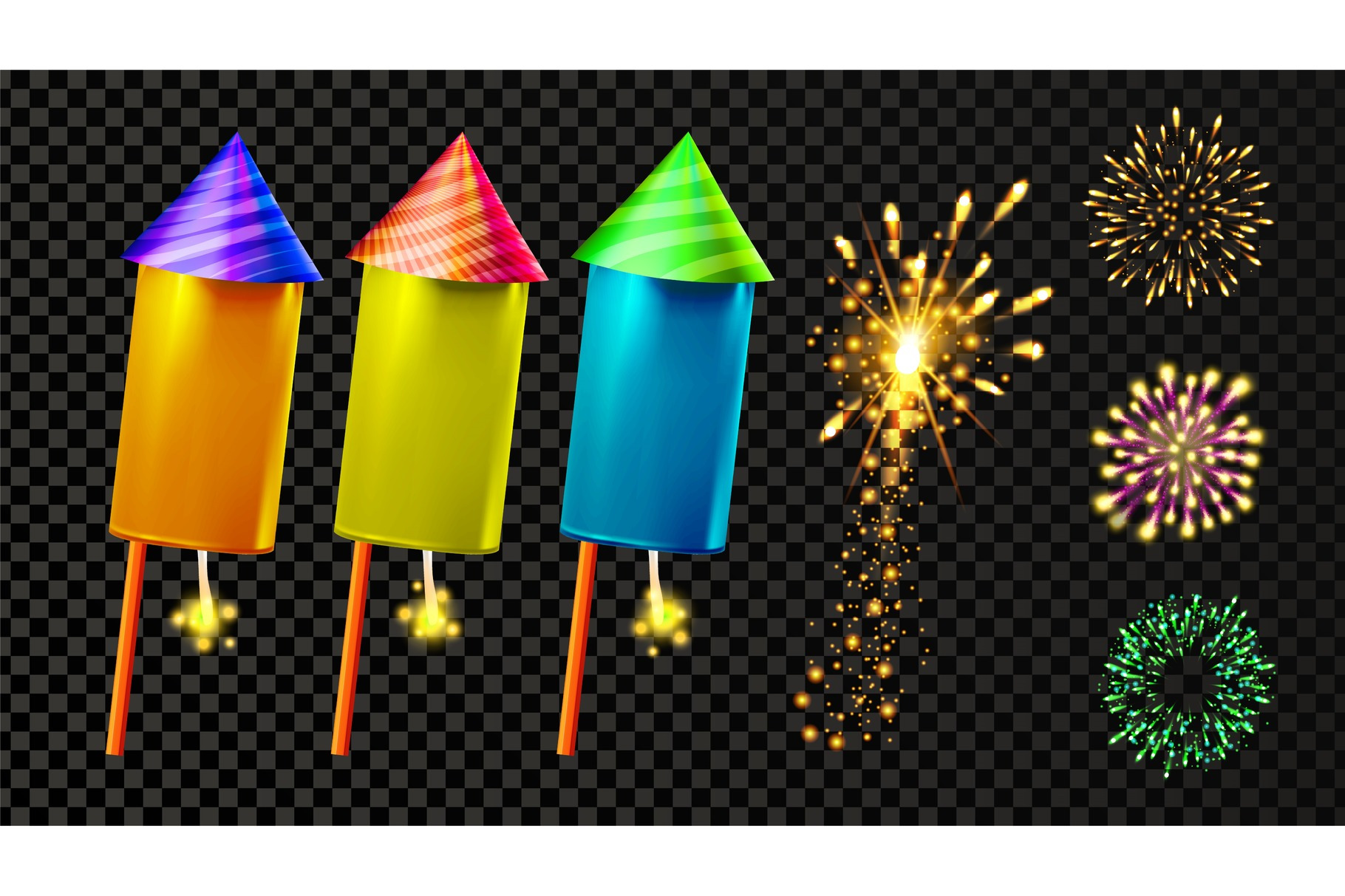 Firecracker And Festive Firework | Graphic Objects ~ Creative Market