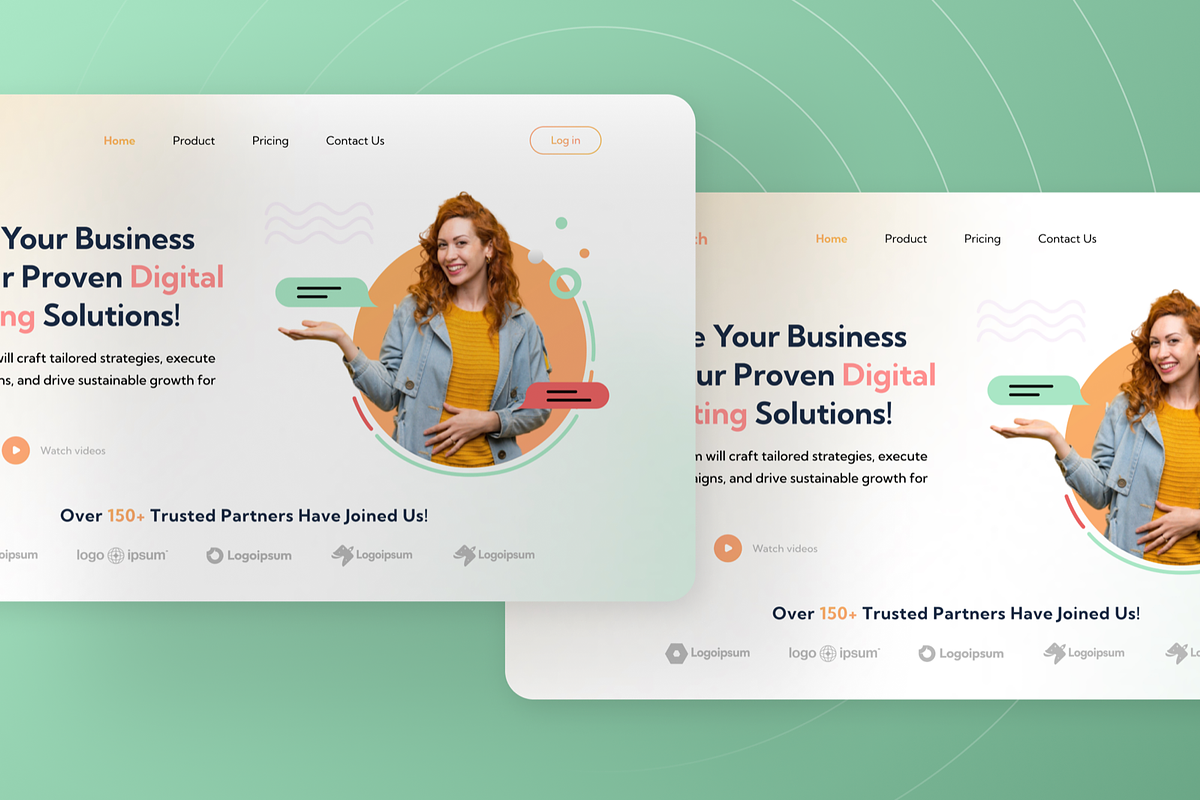 Digital Marketing Agency Hero Header, an UI Kit Template by Annora Studio