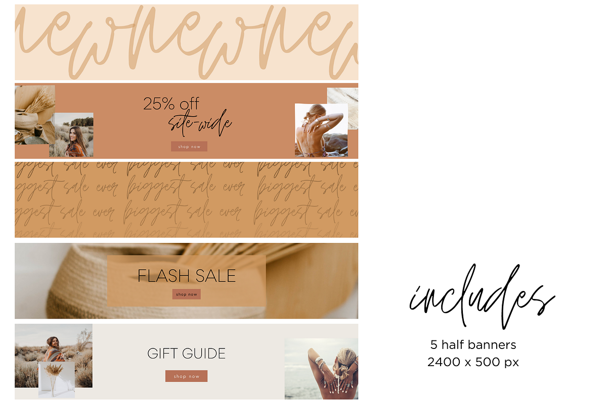 Canva Website Banners | Boho Love, a Websites & App Template by Easy ...