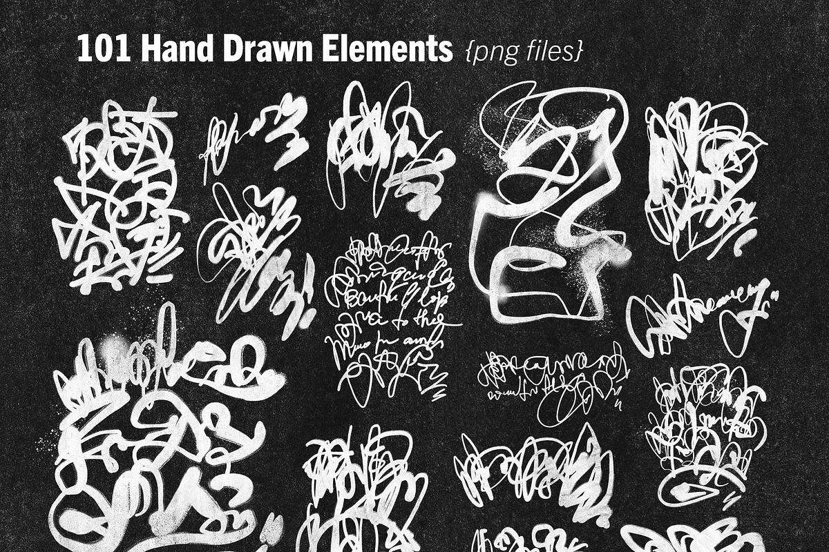 Y2K Graffiti, Scribble and Grunge Ink