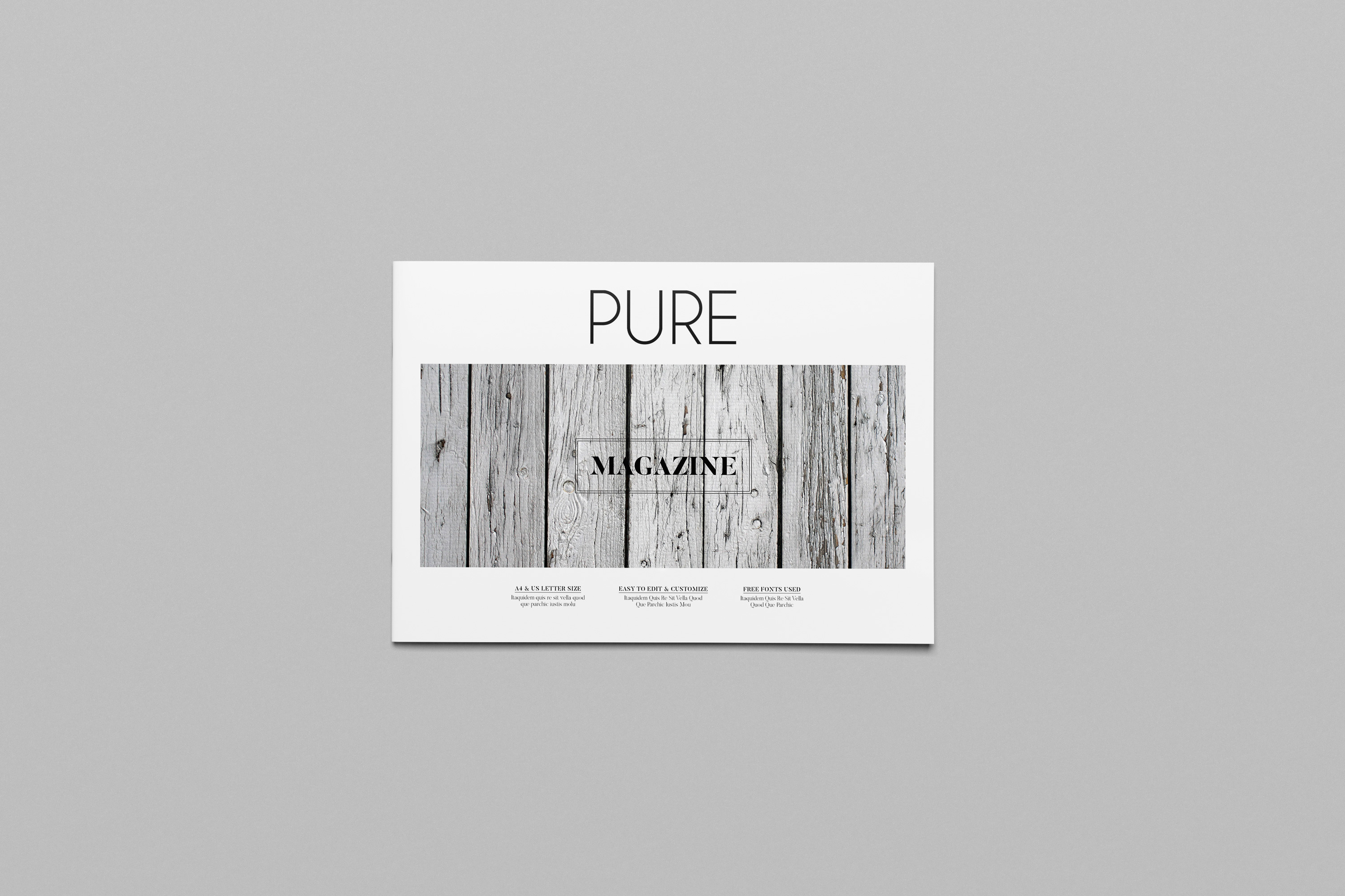 Landscape Magazine Template, a Magazine Template by Uloel Design