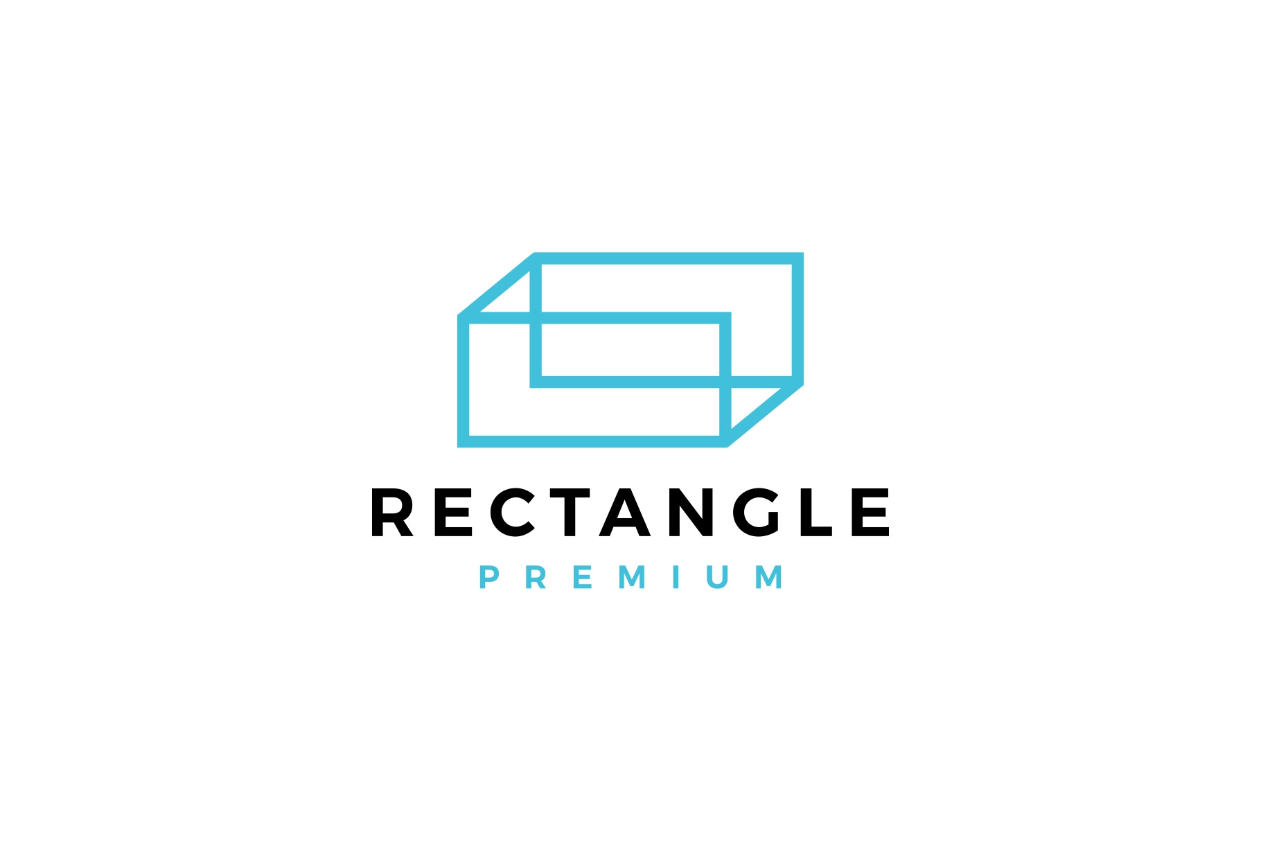 rectangle 3d perspective logo vector, a Branding & Logo Template by vastard