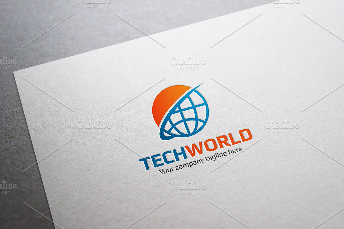 Tech World Logo, a Branding & Logo Template by XpertgraphicD