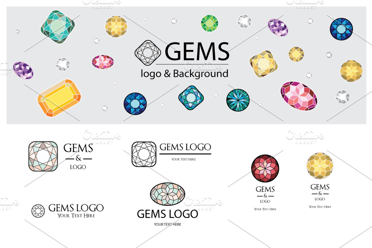 GEMS LOGO & BACKGROUND KIDS, a Work Illustration by MooBeer