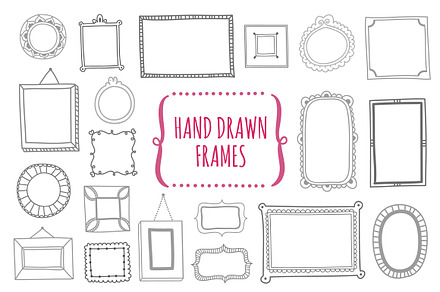 10 hand drawn frames, a Decorative Illustration by Redchocolate