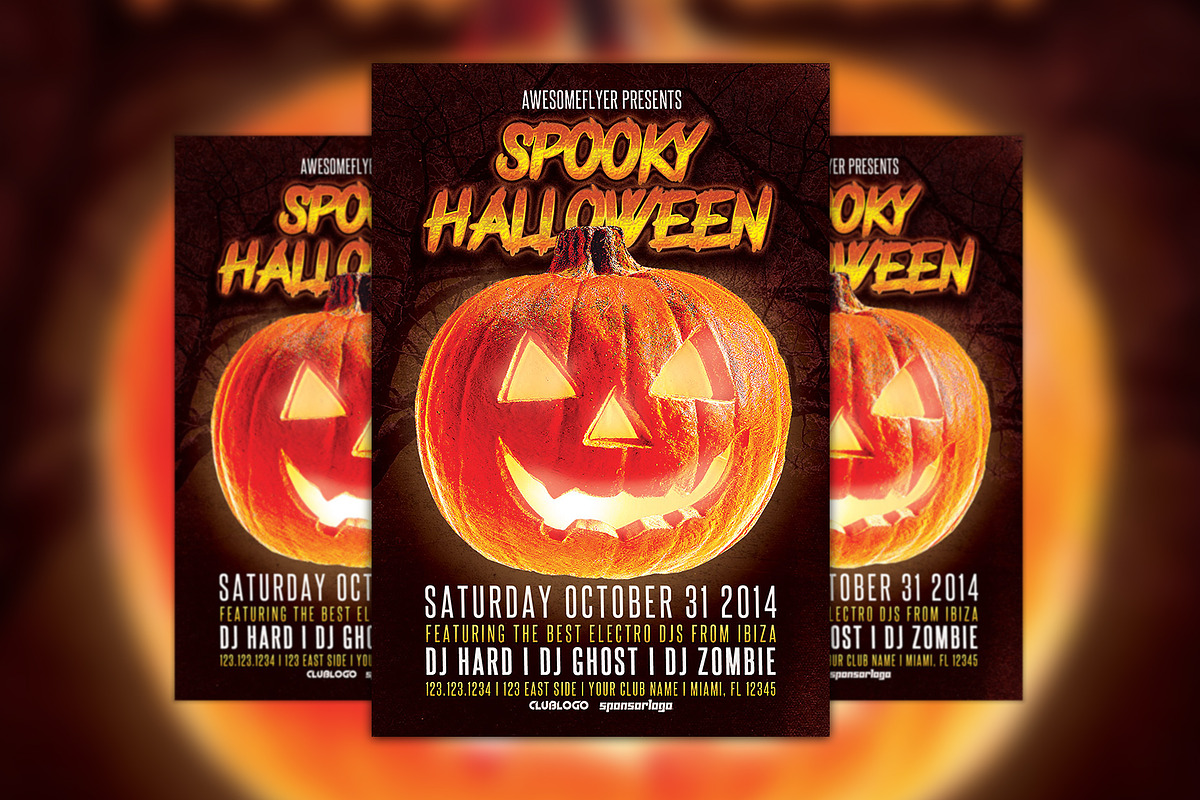 Spooky Halloween Party Flyer, a Flyer Template by Flyermind