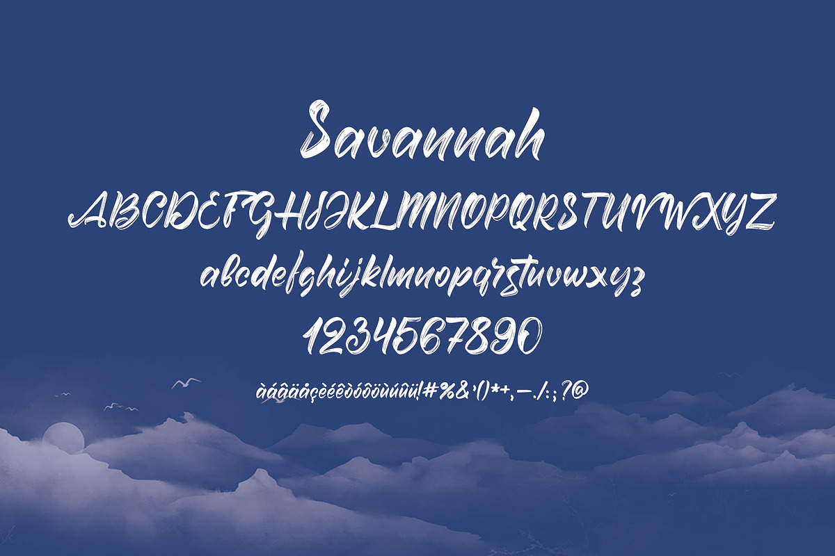 Savannah Brush Script Font, a Script Font by DesignSomething | Creative ...