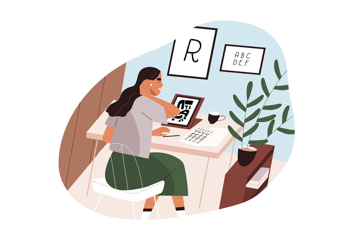 Creative workers at work set, a Technology Illustration by Good Studio