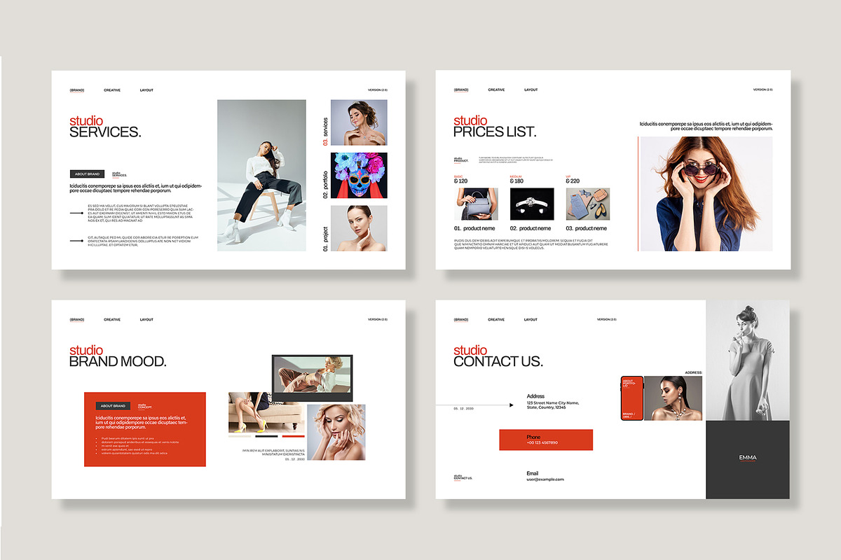 Studio Portfolio Presentation Design