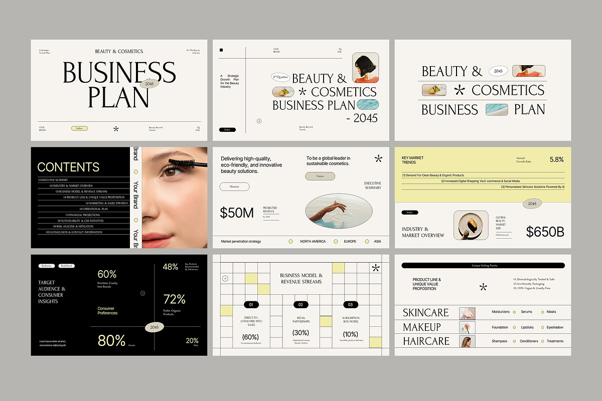 Beauty Business Plan Google Slides, a Presentation Template by fakhroo
