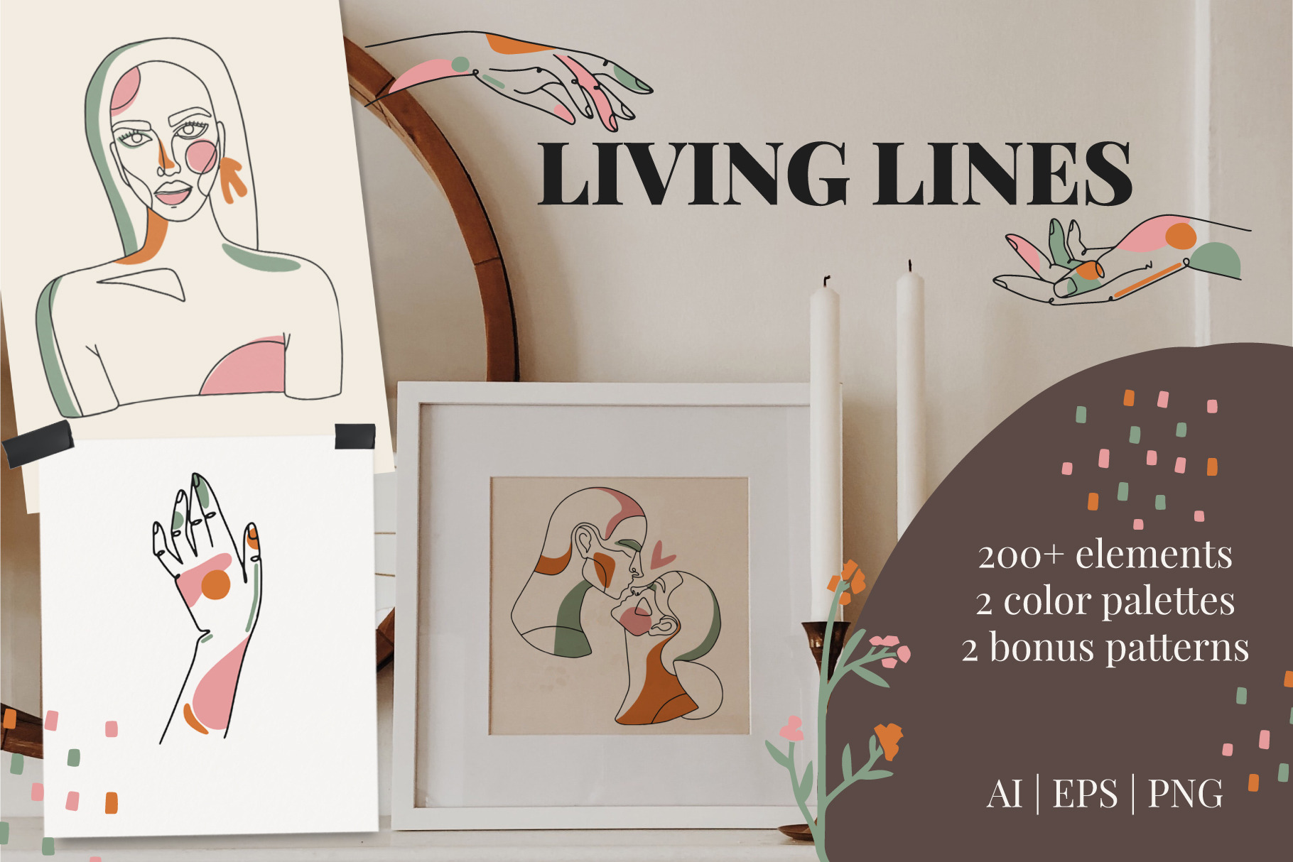 Living Lines | Contemporary Line Art, a Graphic by Olly Kava