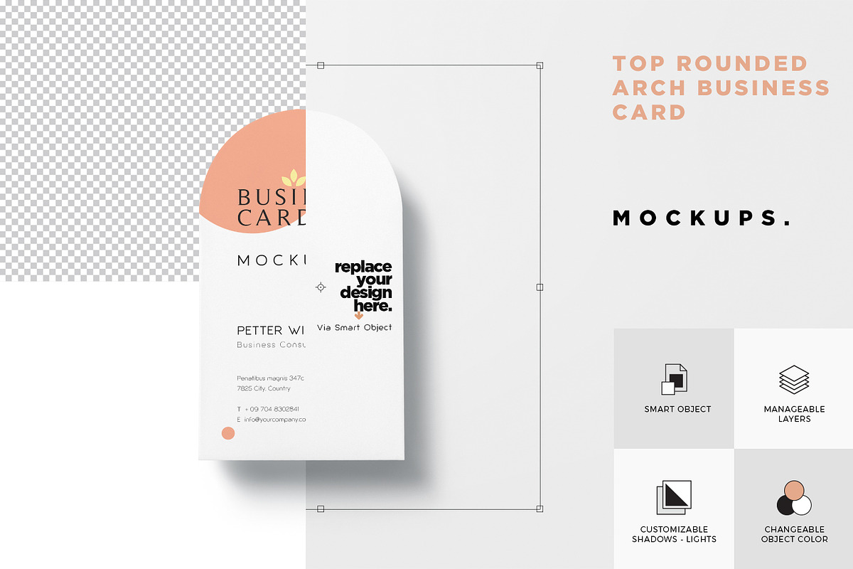Arch Business Card Mockups, a Product Mockup by GfxFoundry