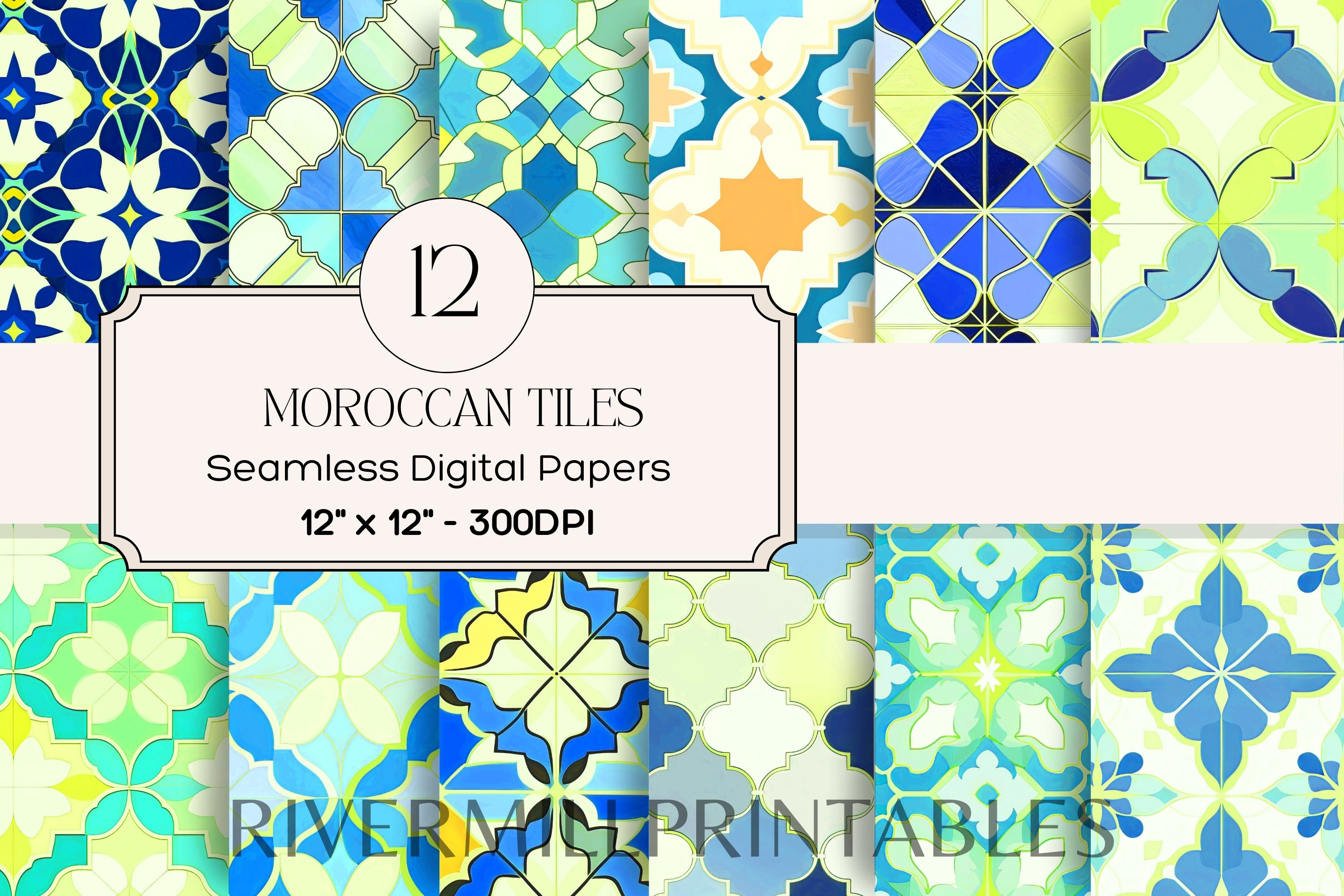 Moroccan Tile Seamless Backgrounds, a Background Graphic by Rivermill ...