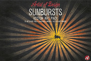 Vector Clip Art Sunbursts, an Illustration by Artistofdesign