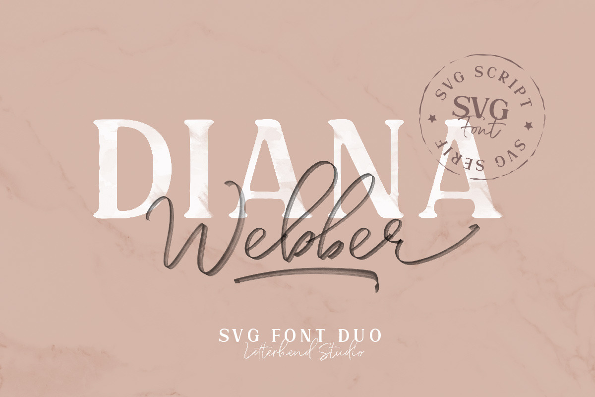 Diana Webber - SVG Font Duo, a Font by Letterhend Studio