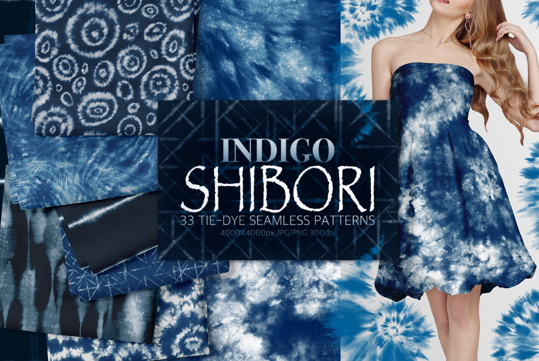 Tie Dye Seamless Pattern Collection, a Pattern Graphic by OlgaRom