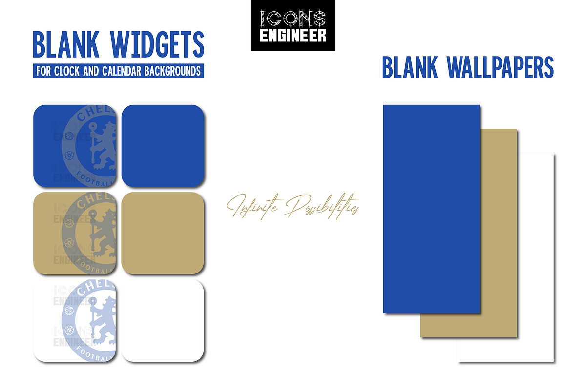 Chelsea 23/24 Theme Pack | Home Kit, an Icon by IconsEngineer