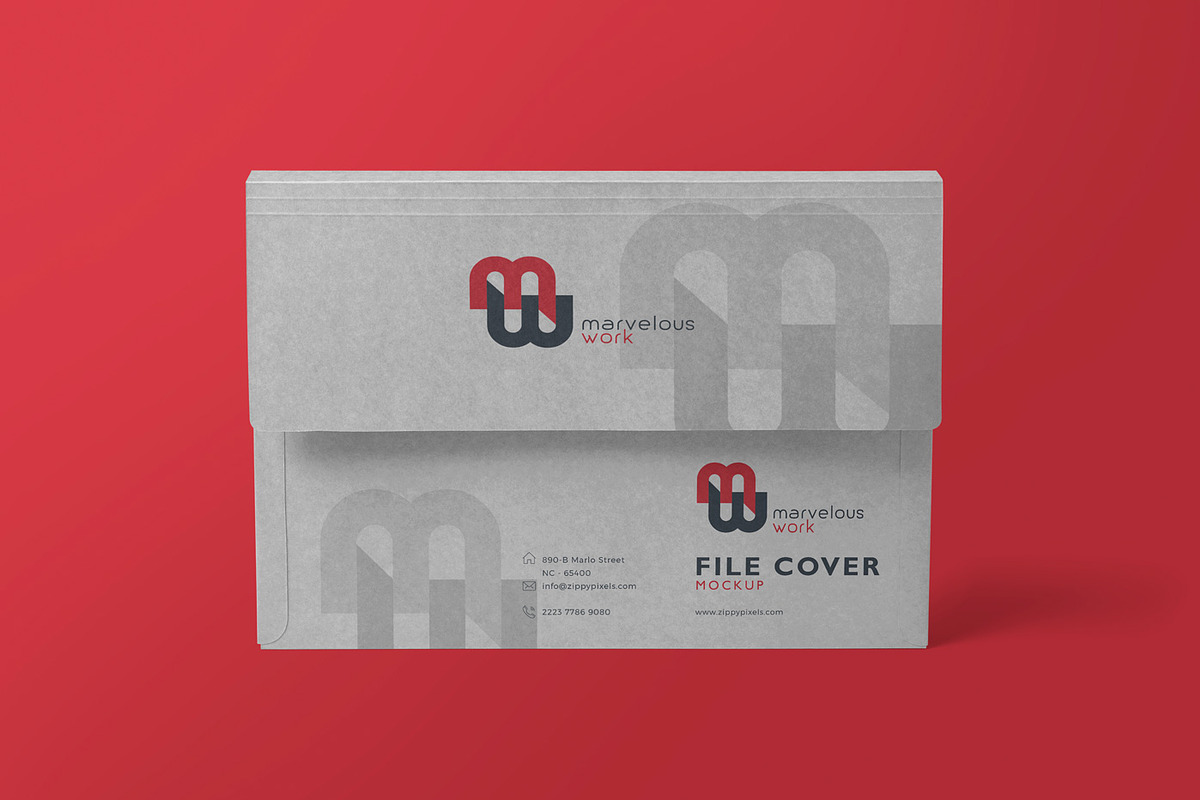 Flap Folder Mockups, a Stationery Template by ZippyPixels