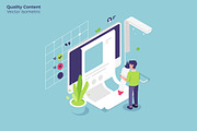 Quality Content -Vector Illustration, an Illustration by AQR Studio