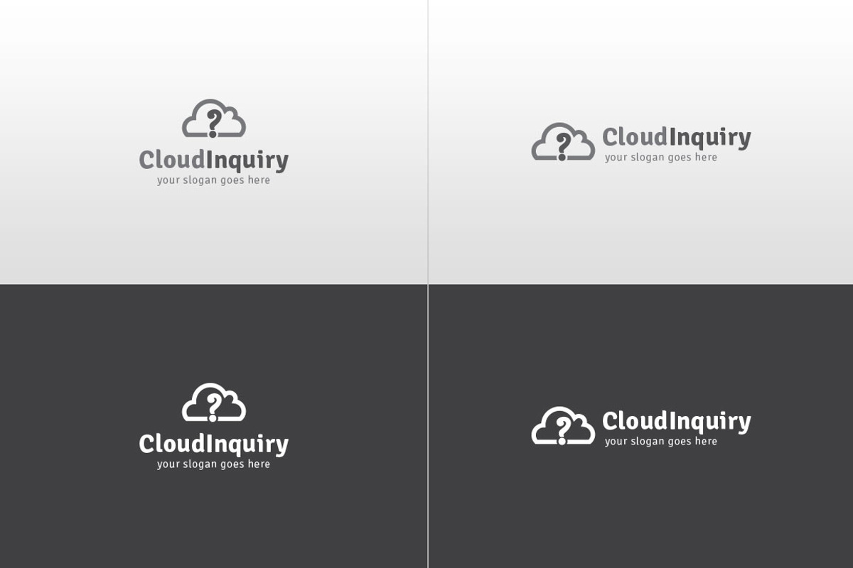 Cloud Inquiry Logo, a Branding & Logo Template by Dotnpix