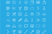 Modern vector Icons set in flat, an Icon by fet