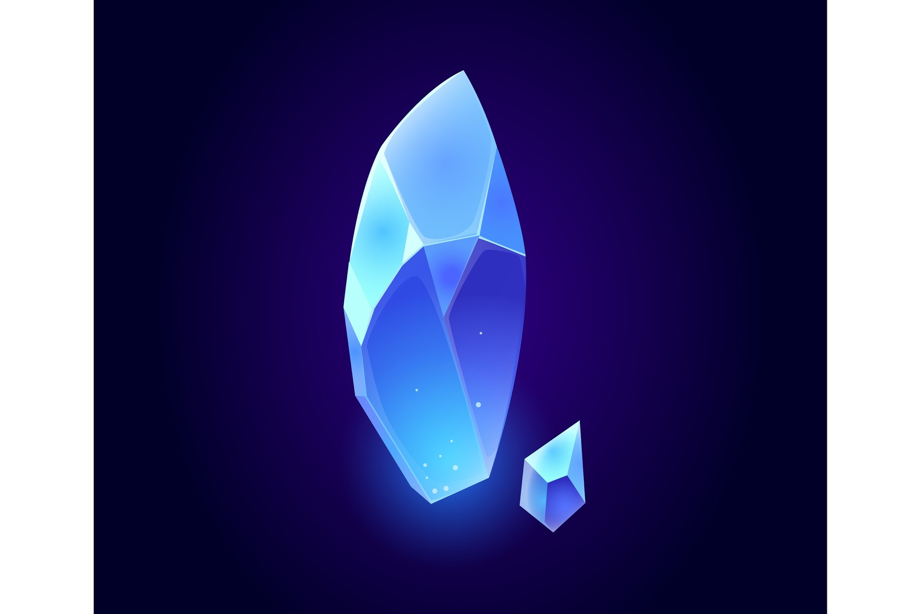 Crystal gem, blue magic gemstones, a Technology Photo by art PVP - market