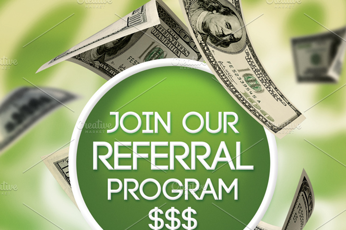 Referral Program 2 Sided Flyer, a Flyer Template by Krukowski Graphics