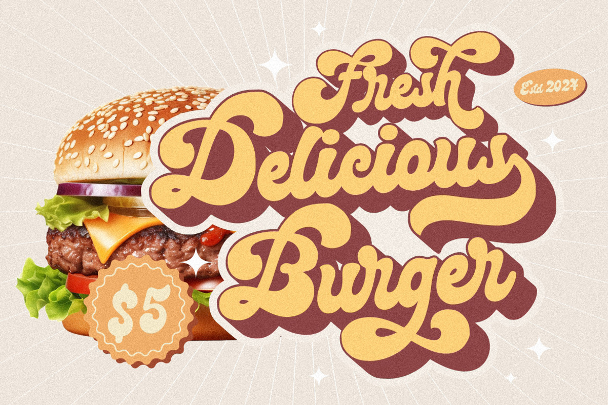 Mangolia - Retro Font Style!, a Script Font by HansCo Studio | Creative Market