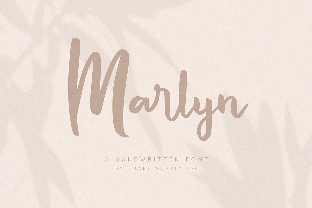 Marlyn - Handwritten Script Font, a Script Font by Craft Supply Co.