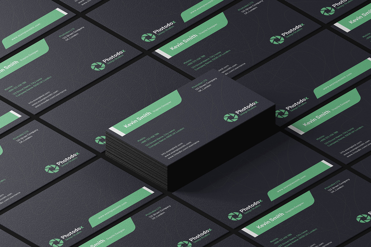 Dark Business Card, a Business Card Template by PicoartBd
