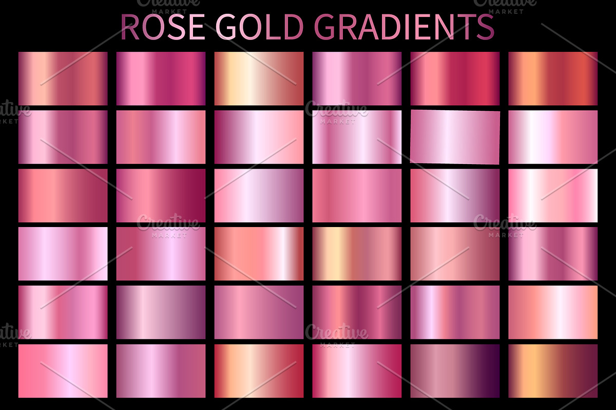 Rose Gold Gradients GRD. AI. Vector, a Gradient Add-On by Juksy