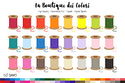 50 Rainbow Thread Spool Clip Art | Illustrations ~ Creative Market