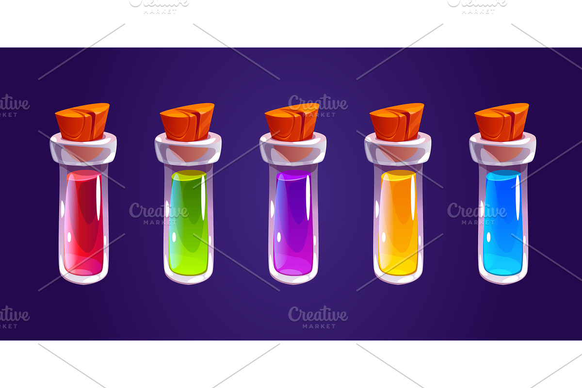 Lab test tubes with liquid poison, an Object Graphic by art PVP - market