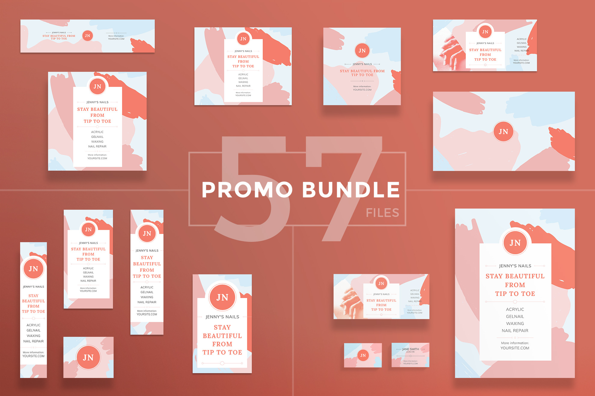 Promo Bundle | Nail Studio, a Poster Template by Amber Graphics