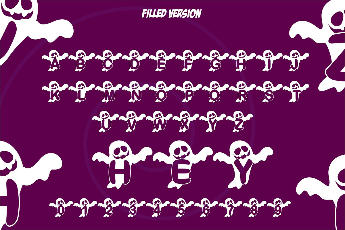 Boo Ghost - Halloween Fun Font, a Symbol Font by Aqua Artistry Creations
