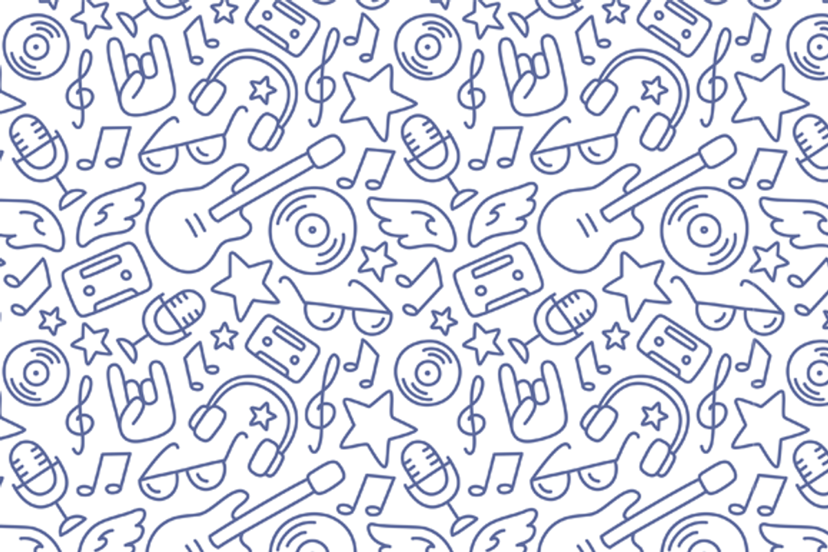 Seamless music patterns, a Pattern Graphic by Irina Mir