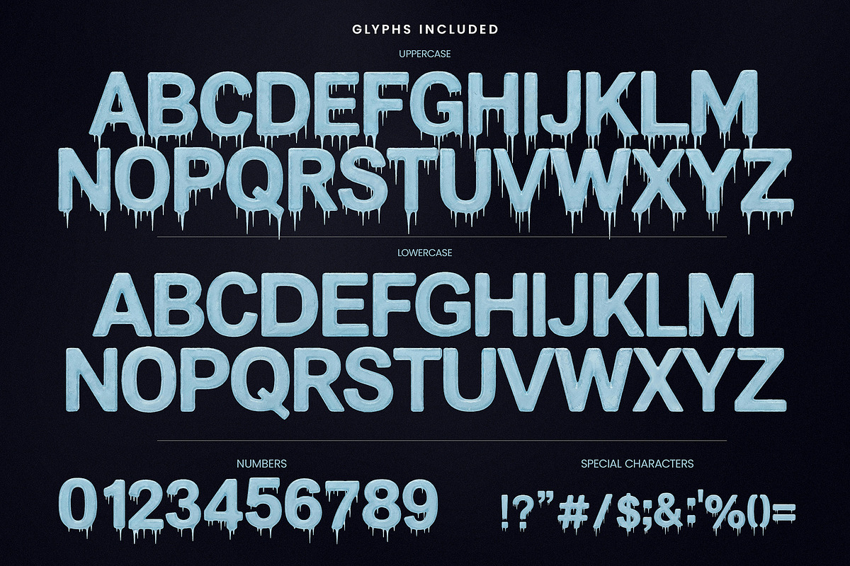 Frost - Ice Cold Display Font, a Font by AndrewPixelType