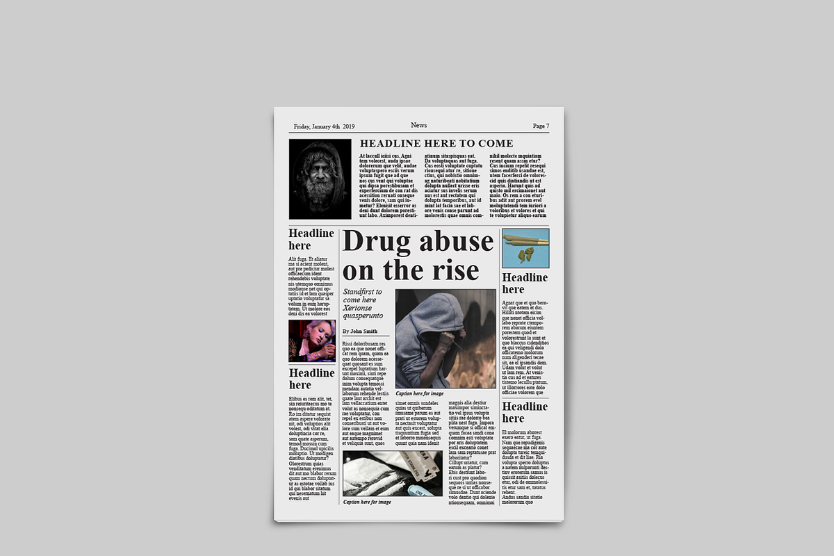 Tabloid Newspaper Template, a Magazine Template by Dene Studios