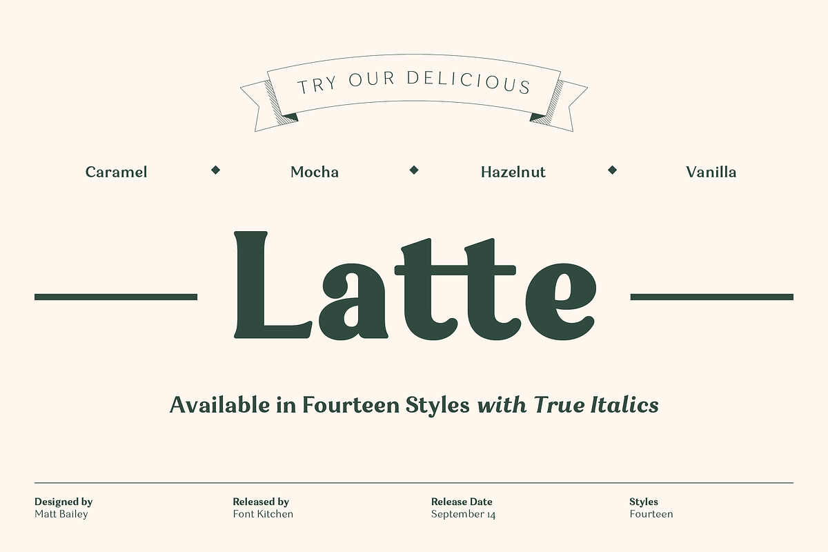 Latte - Friendly Serif Font, a Serif Font by Font Kitchen
